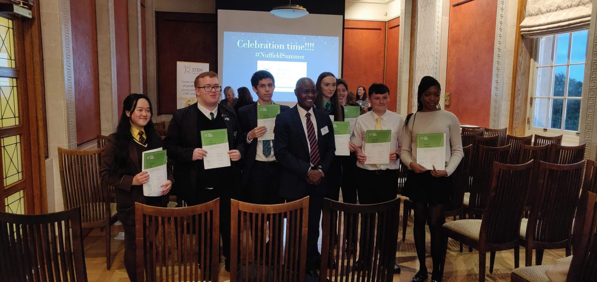 Nuffield Research Placement Success - The Royal School Armagh